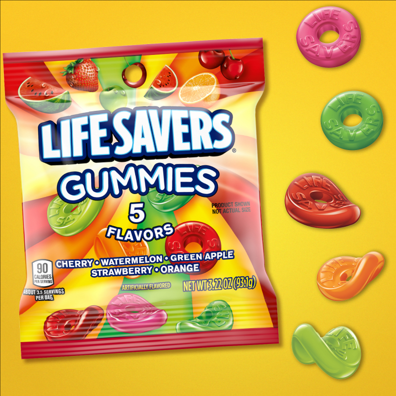 LIFE SAVERS Five Flavor Fruity Gummy Candy Pack, 3.22 oz | Life Savers