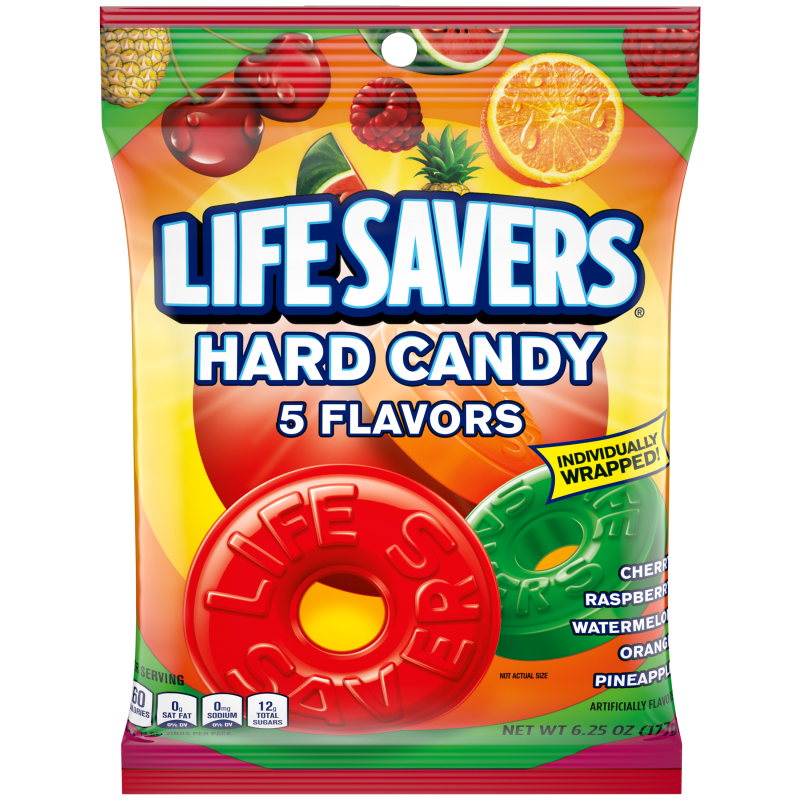 LIFE SAVERS 5 Flavors Hard Candy Bag 6 25 Oz Life Savers LIFE SAVERS 5 Flavors Hard Candy Bag 6 25 Oz Life Savers